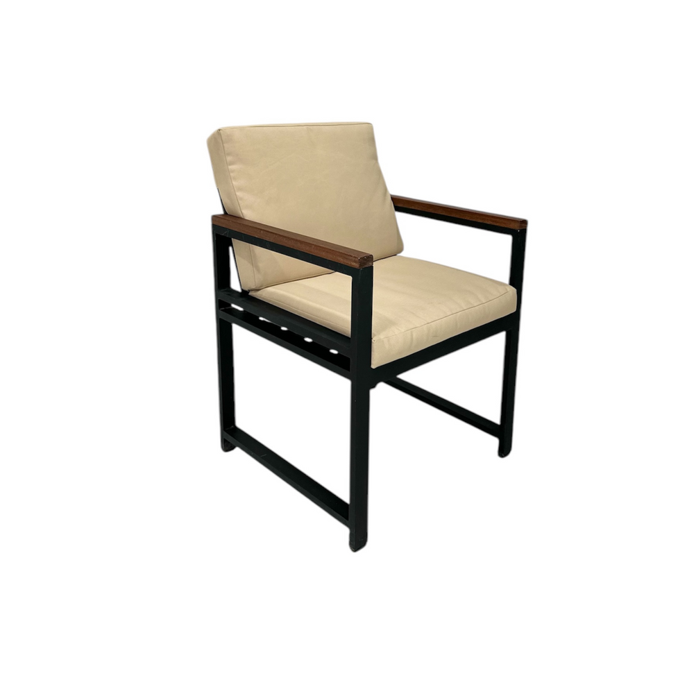 Essential Dining Chair - Aluminum & Teak – UMBRA Egypt